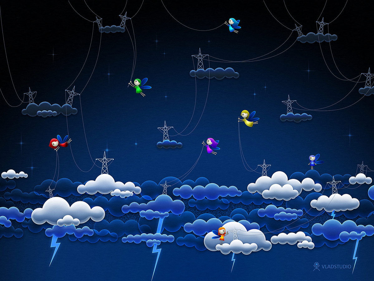 Fundo para pc Azuis Pro, Azuis, Nuvens | Download Grátis