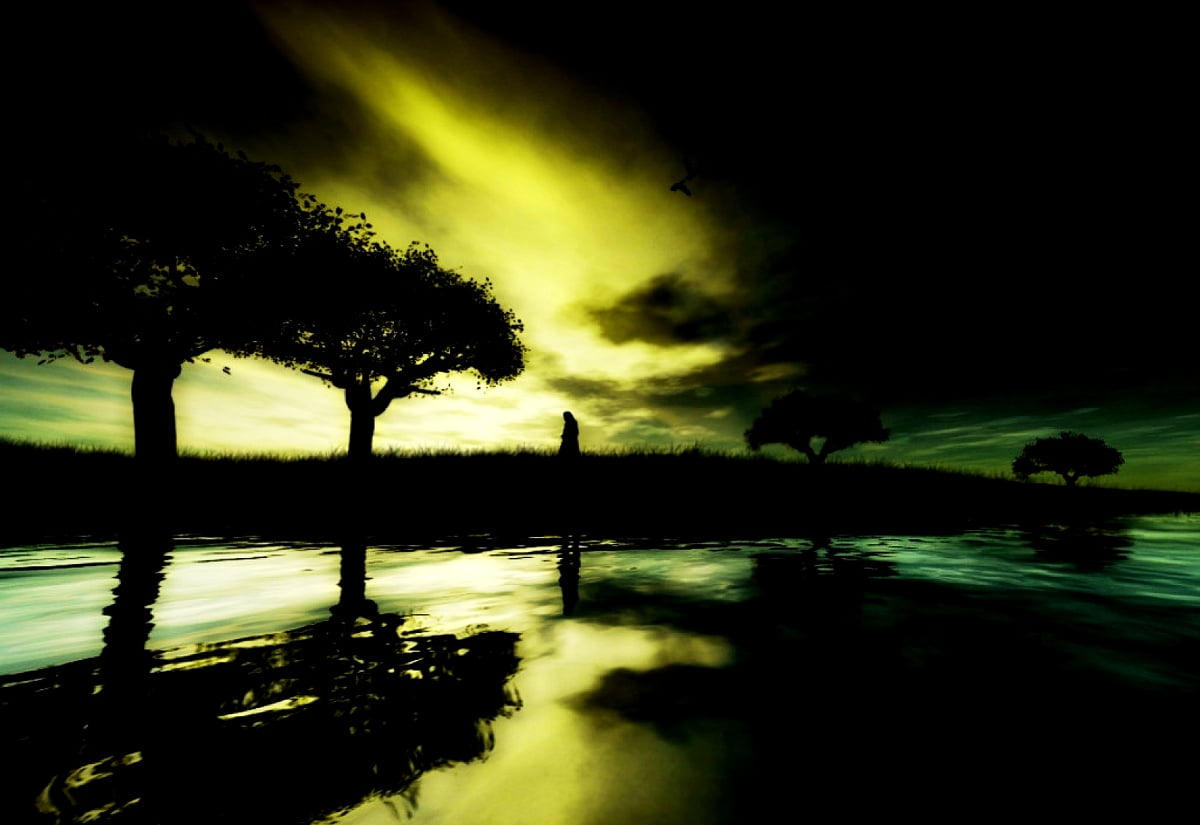 Imagem de fundo Natureza, Reflexão, Lago | Baixar Grátis