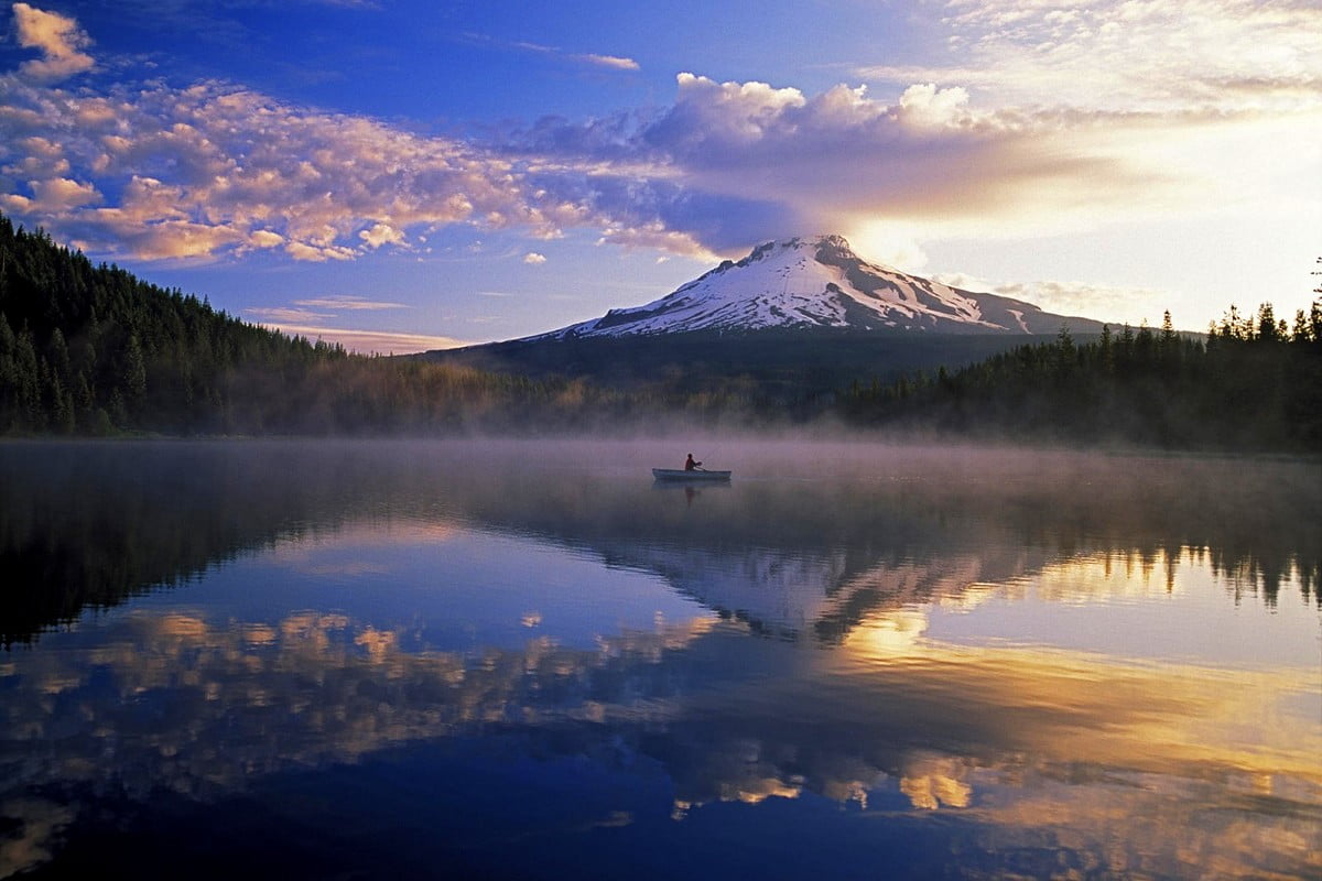 Imagem de plano de fundo Céu Bonito, Reflexão, Natureza | Baixar Grátis