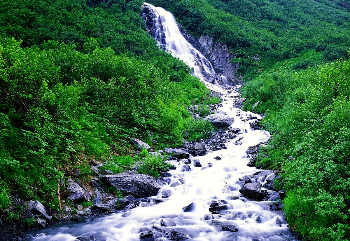 Imagem de papel de parede Rio, Cachoeira, Natureza | Baixar Grátis