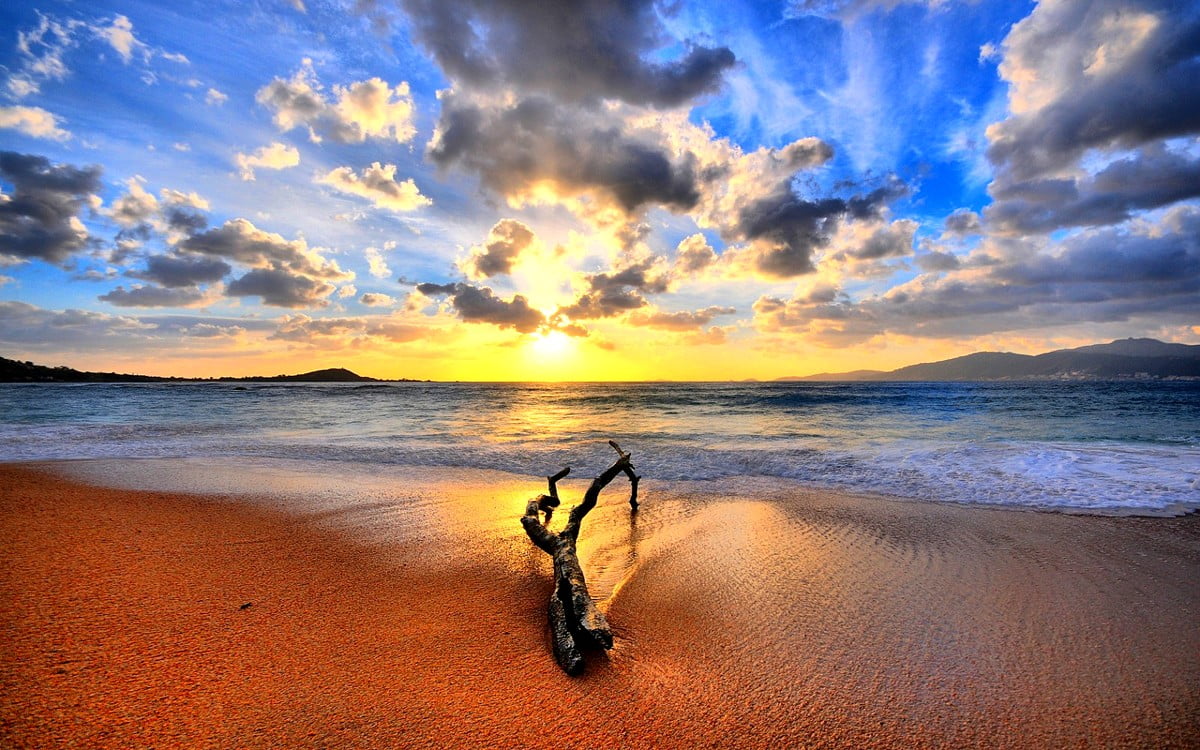 Plano de fundo para pc Natureza, Praia, Mar | Download Grátis